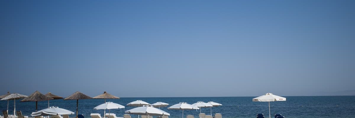 Peraia Beach in Griechenland: Der Strand im Süden von Thessaloniki
